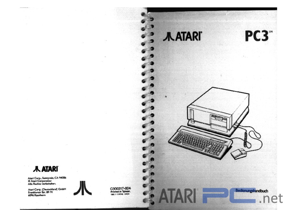 Atari PC3 Owners Manual – German – Atari PC | IBM PC Compatible – PCx Series